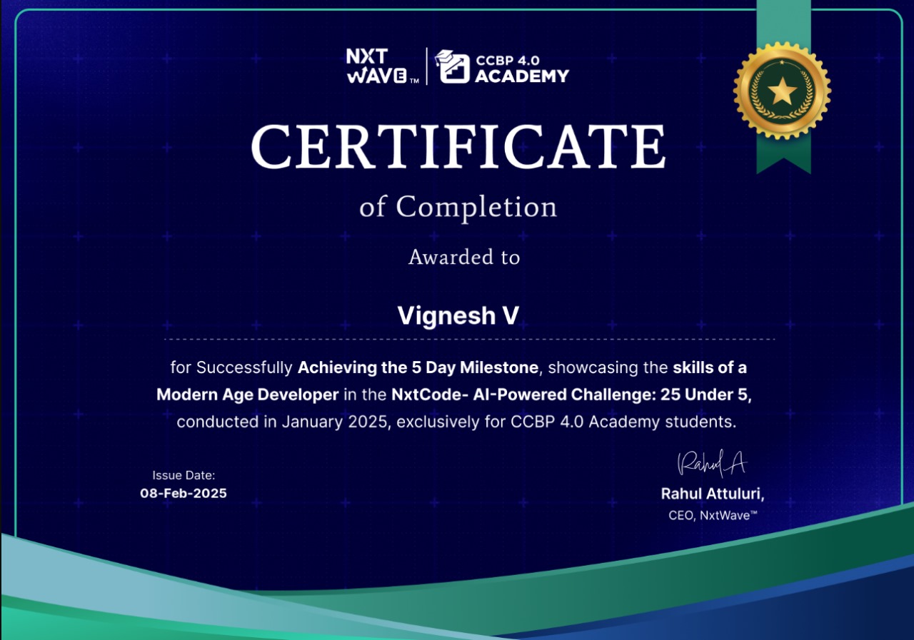 Vignesh F-S Dev Portfolio